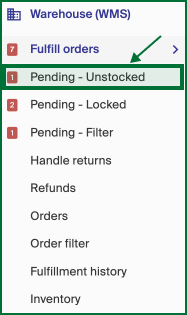 Pending orders