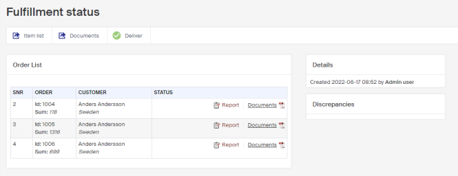 Deliver orders in a batch