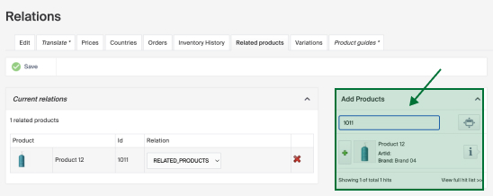 How do I add a new product relation?